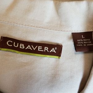 Cubavera | Shirts | Cubavera Short Sleeve Khaki Shirt Large | Poshmark